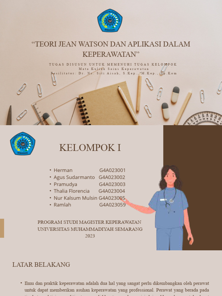 Teori Jean Watson dalam Keperawatan | PDF | Karier & Perkembangan ...