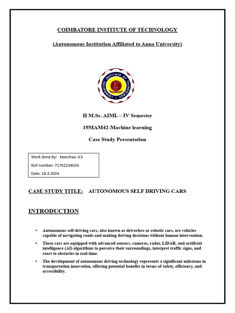 ML Report | PDF | Cross Validation (Statistics) | Principal Component Analysis