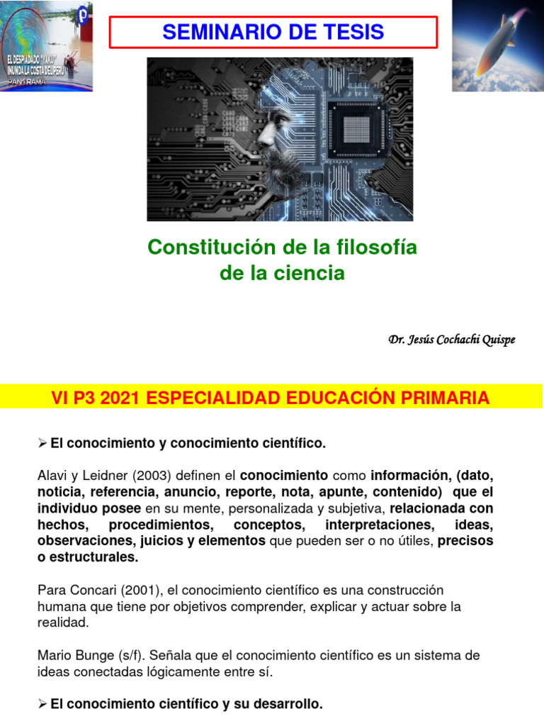PRESENTACION DEL TEMA 1 2024-I | PDF | Science | Conocimiento