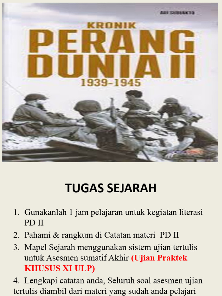 Sejarah Perang Dunia Ii Penyebab Akhir Pdf Politik Perjalanan