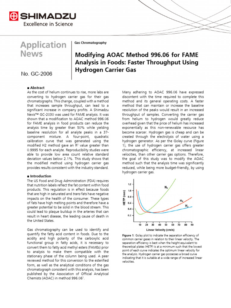 GC-2006-Modifying-AOAC-Method-996-06-FAME-Analysis | PDF | Gas ...