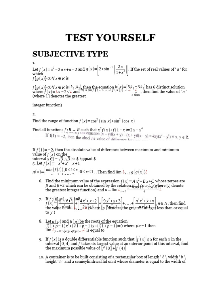 Test Yourself GMP Maths | PDF | Area | Geometry