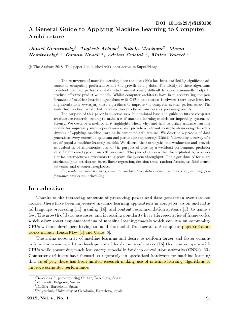 A General Guide To Applying Machine Learning To Computer Architecture ...