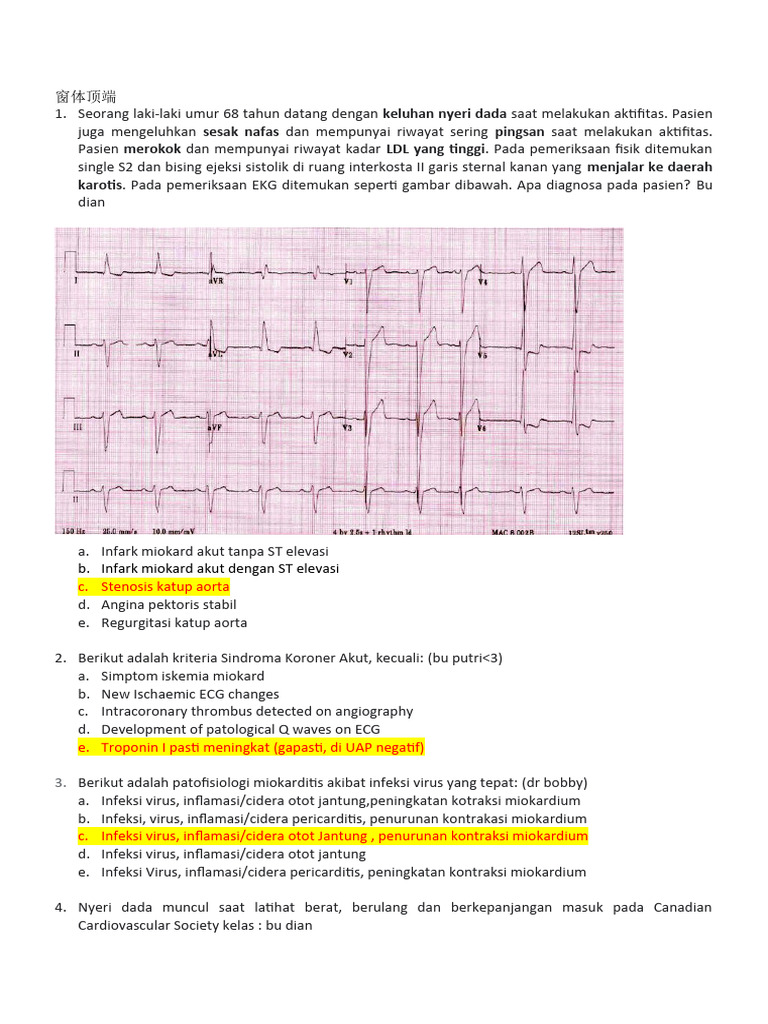 1819 Gabungan Gangguan Kardio | PDF | Kesehatan Holistik | Sains & Matematika