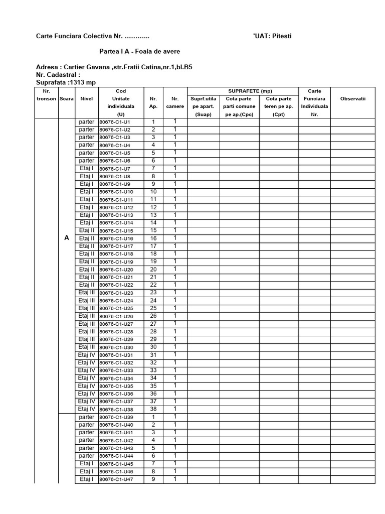 Foaia de Avere | PDF