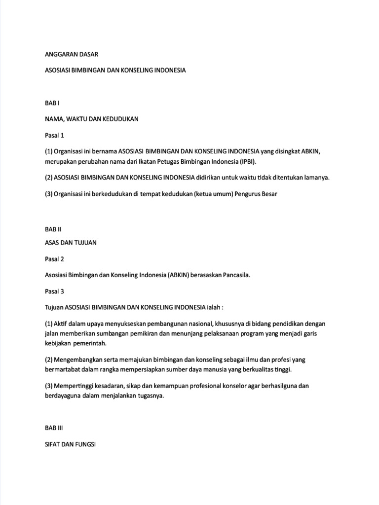 PDF Anggaran Dasar Art Abkin - Compress | PDF | Bisnis | Pengelolaan ...
