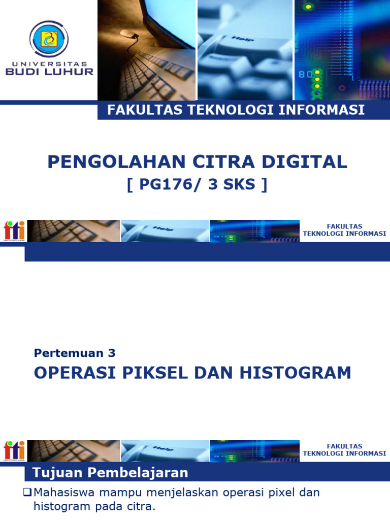 Operasi Piksel dan Histogram Citra | PDF