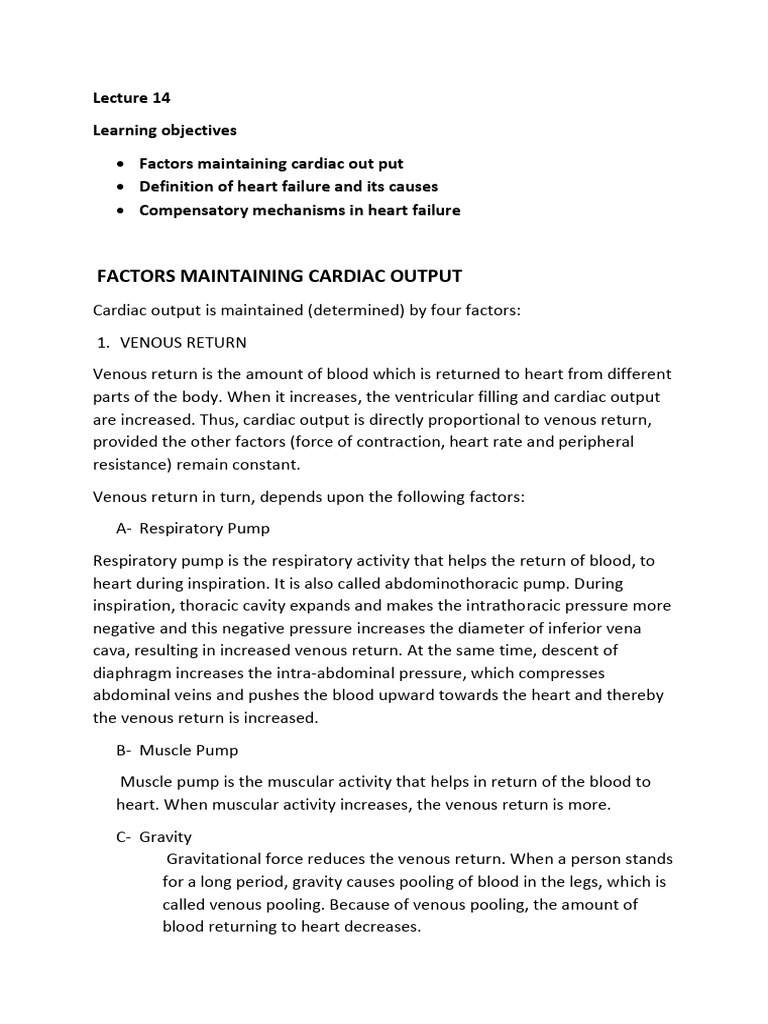 Factors and Mechanisms of Heart Failure | PDF | Heart | Heart Failure