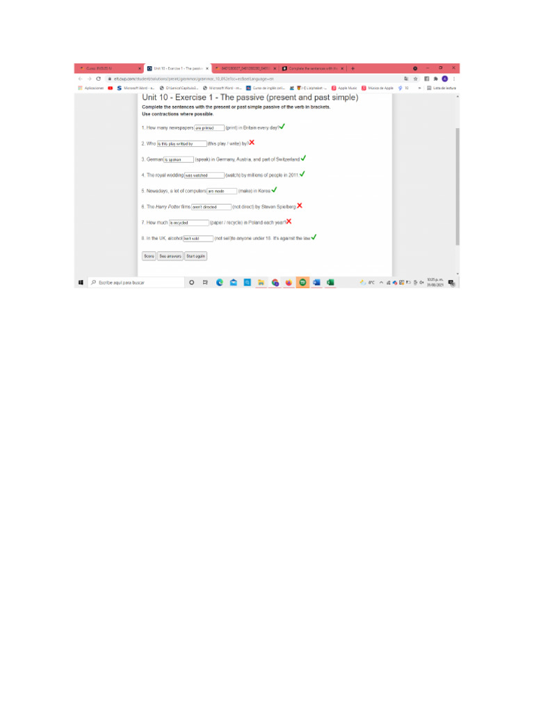 Passive Voice - Exercise 2 | PDF