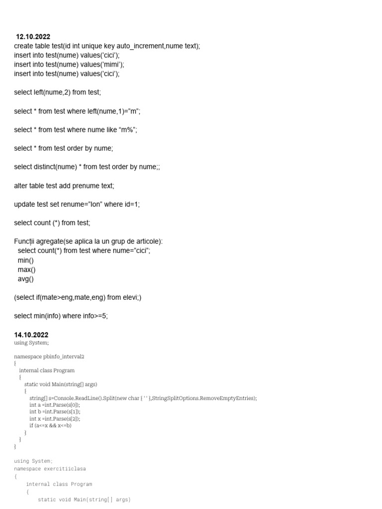 Info Liceu | PDF | Data Management | Naming Conventions