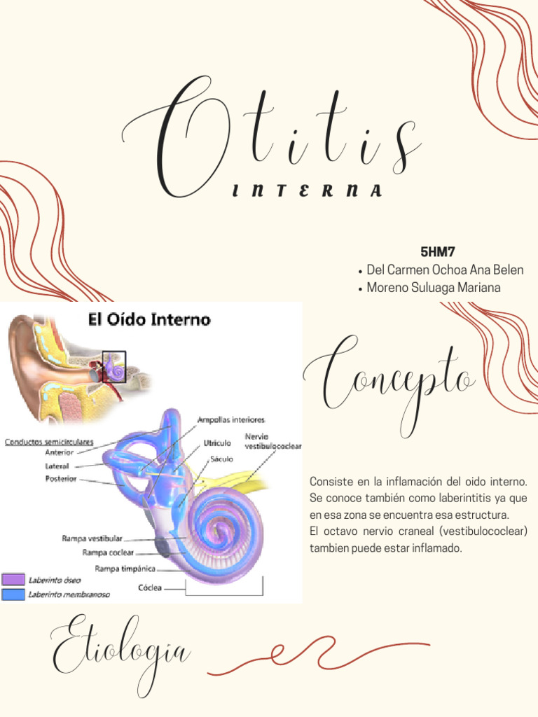 Otitis Interna | PDF | Oído | Vértigo