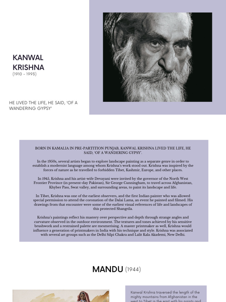 Kanwal Krishna, Who Is Best Remembered For His Landscapes of The Himalayas, - 20240410 - 094812 ...