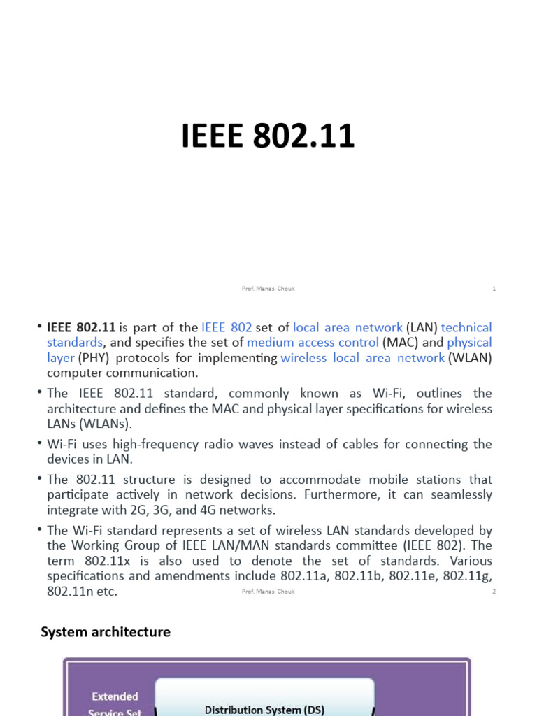 M4 - Lecture 21 (Compressed) | PDF | Wireless Lan | Ieee 802.11