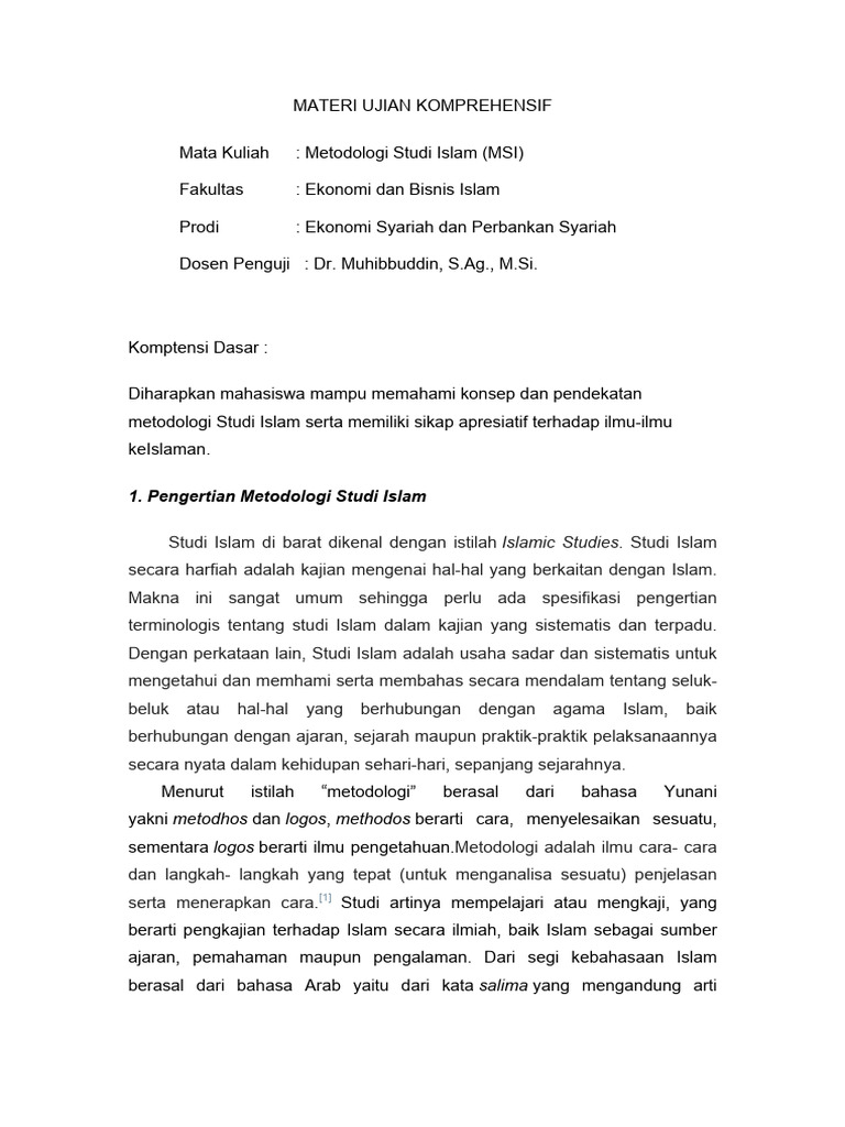 MSI (Muhib) | PDF | Ilmu Sosial | Sains & Matematika