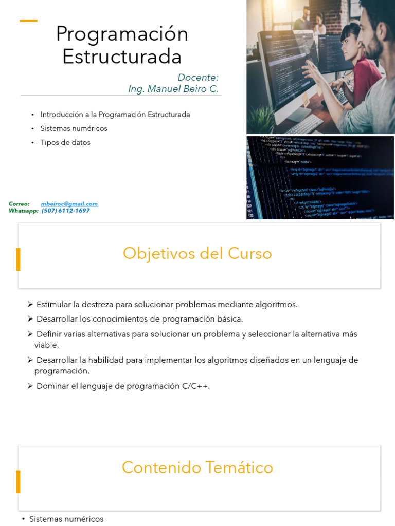Programacion Estructurada | PDF | Poco | Tipo de datos
