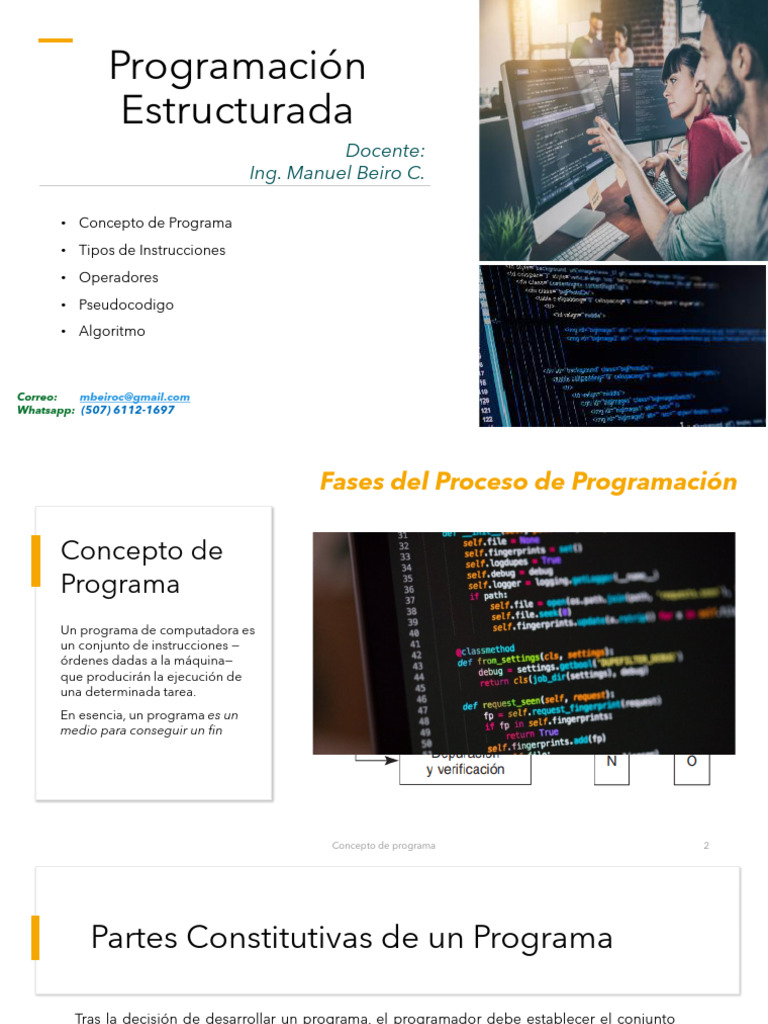 Estructura General de Un Programa | PDF | Algoritmos | Programa de computadora