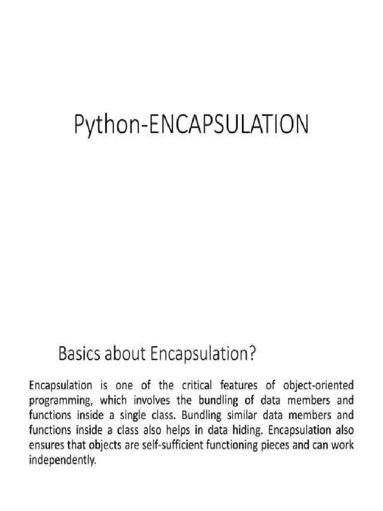 1_Python -Encapsulation (1) | PDF