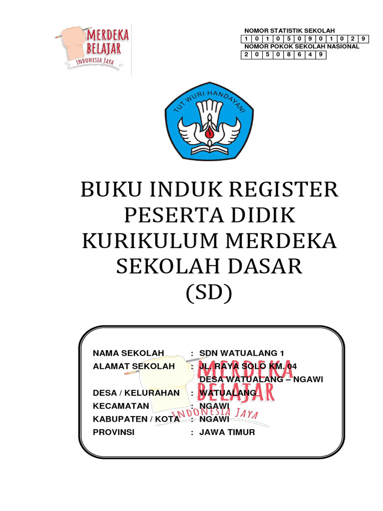Buku Induk Siswa Kurikulum Merdeka | PDF