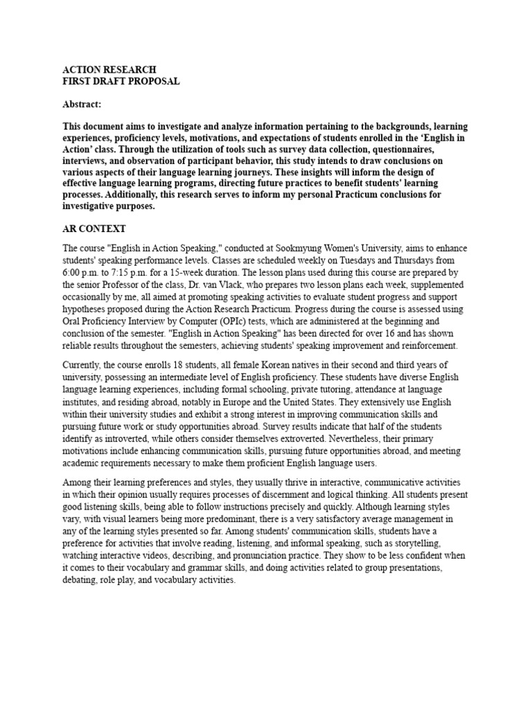 ACTION RESEARCH | PDF | Vocabulary | Learning