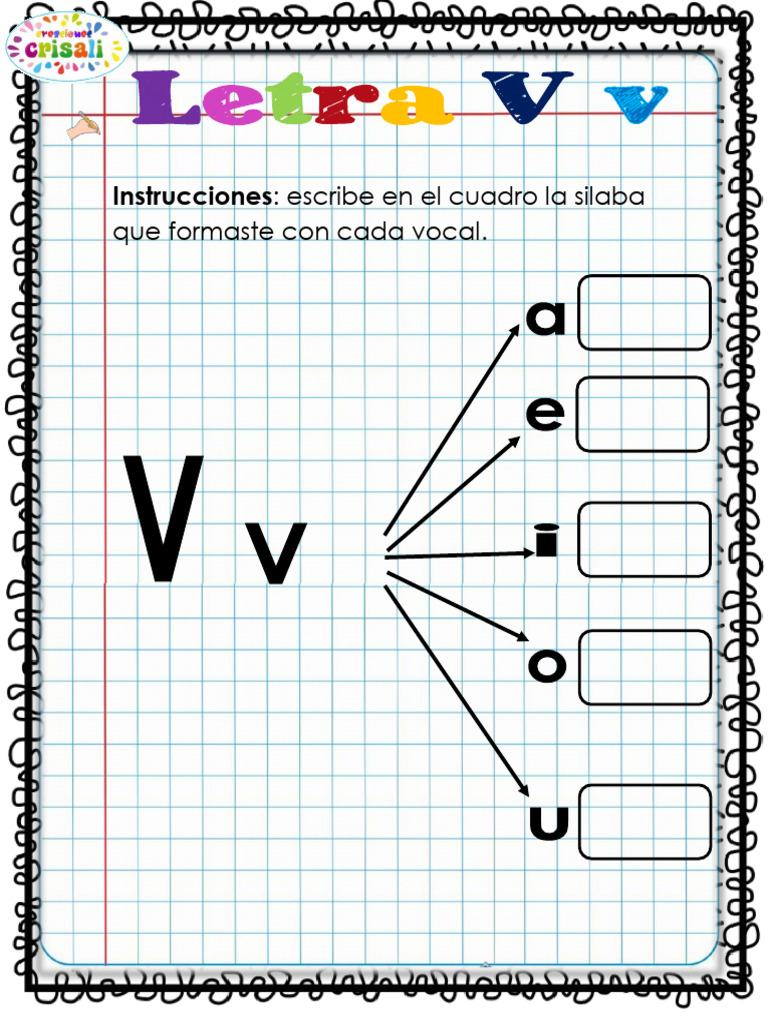 Ejercicios de La Letra V | PDF