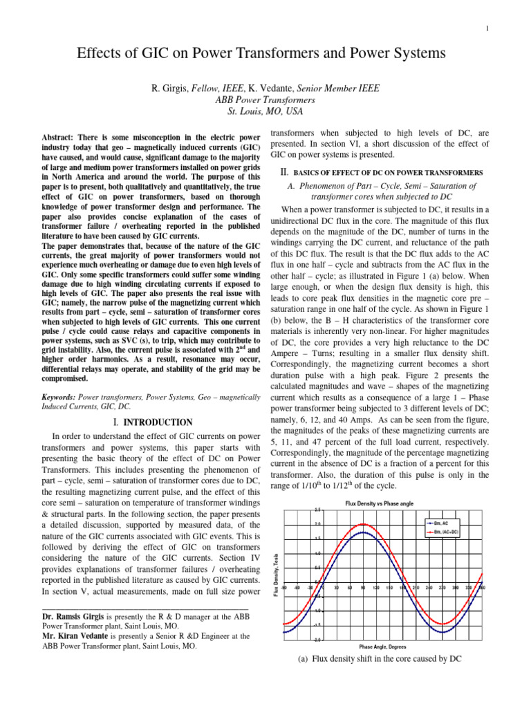 ABB 654 WPO GIC On Power Transformers | PDF | Transformer | Electrical Engineering