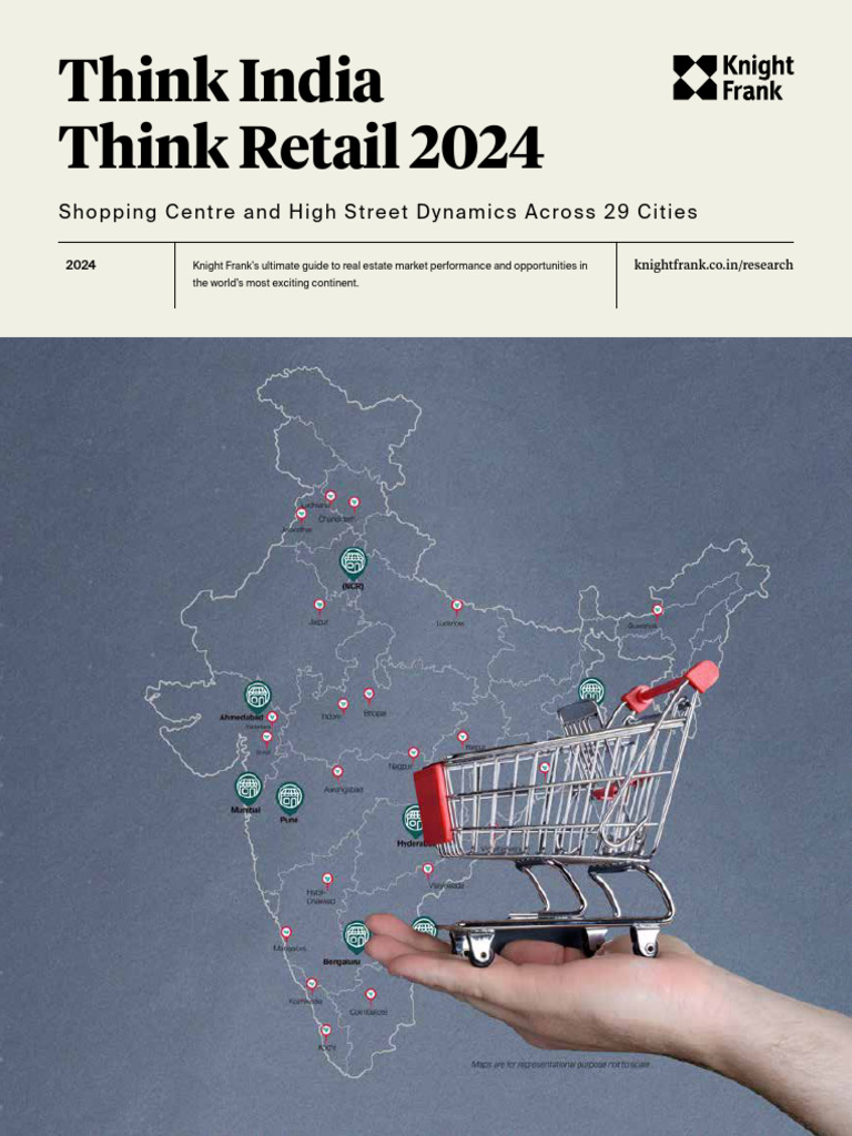 Think India, Think Retail 2024 _ Knight Frank | PDF | Retail | Brand