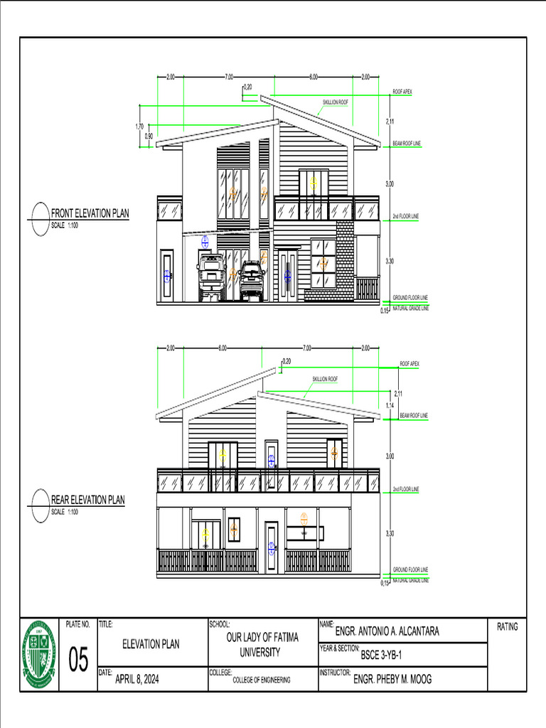Autocad Elevation Front Rear | PDF