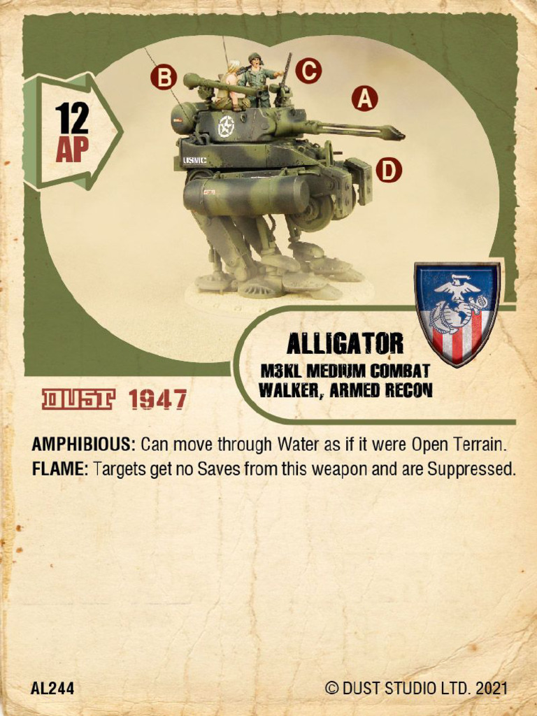 Dust1947 Allies AL244 USMC Alligator CARD Stacked | PDF