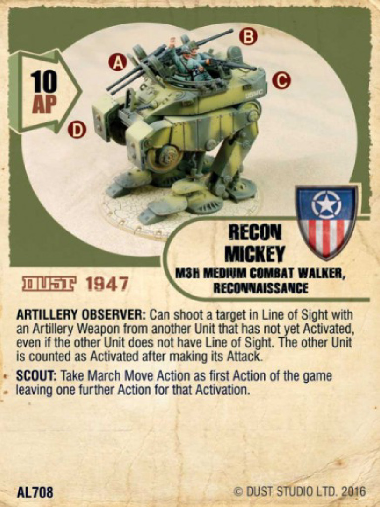 Dust1947 Allies AL708 USMC Recon Mickey CARD Stacked | PDF