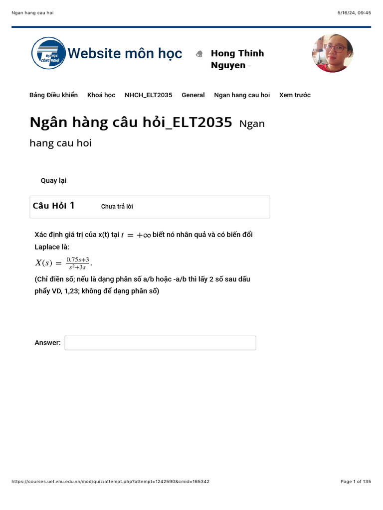 Ngan Hang Cau Hoi | PDF