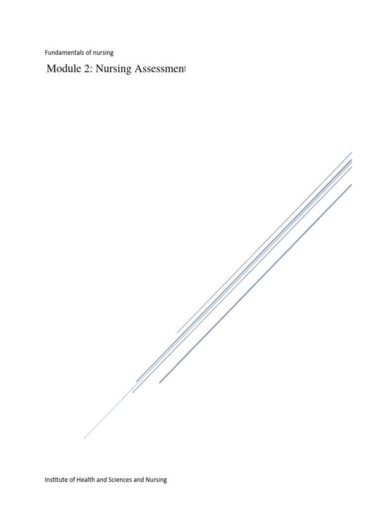 Module 2 Nursing Assessment | PDF | Nursing | Physical Examination
