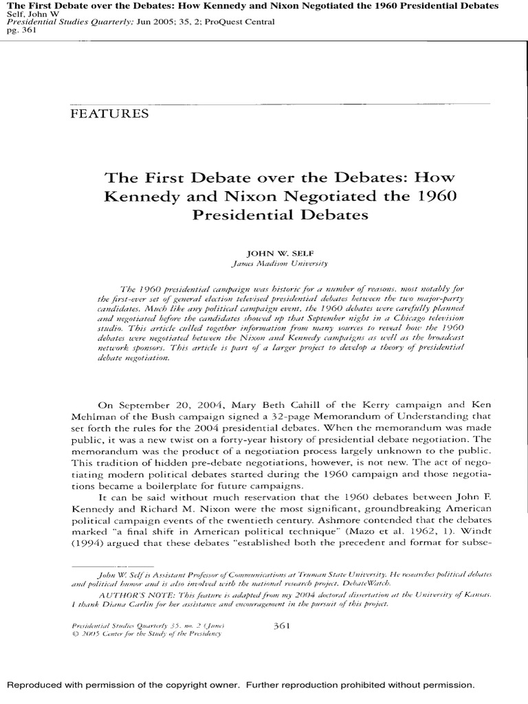 The First Debate Over The Deba | PDF | Politics