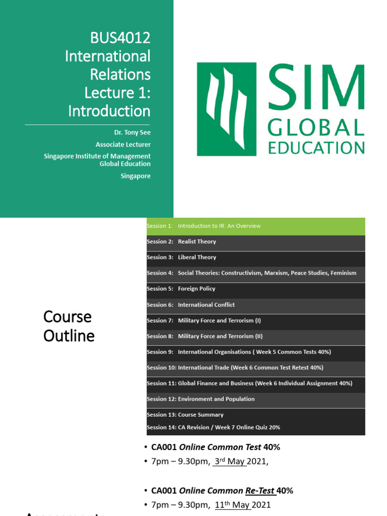 Lecture 1-8 | PDF | Globalization | International Relations