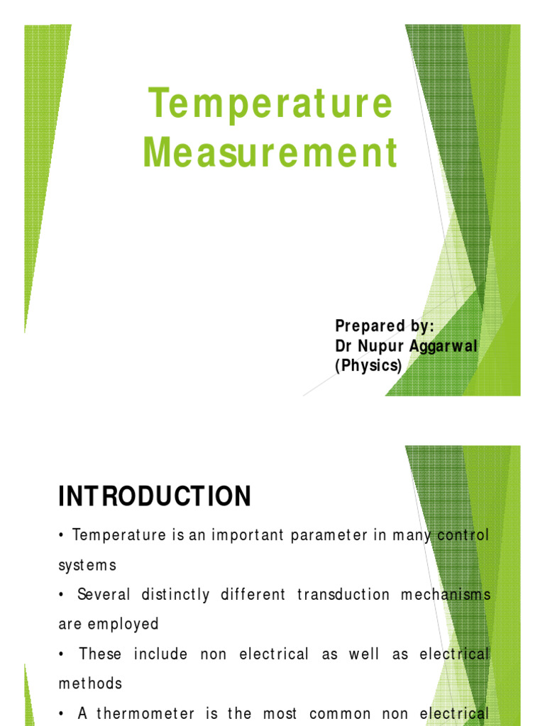 Temperature Sensors | PDF | Thermocouple | Electrical Resistance And ...