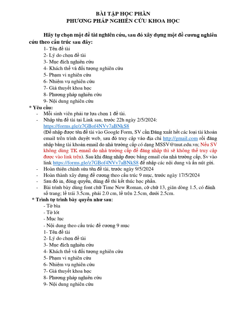 Bai Tap PP NCKH | PDF