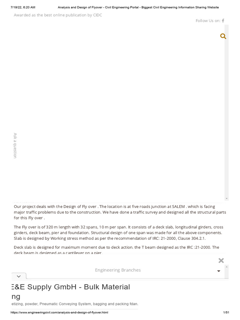 Analysis and Design of Flyover - Civil Engineering Portal - Biggest Civil Engineering ...