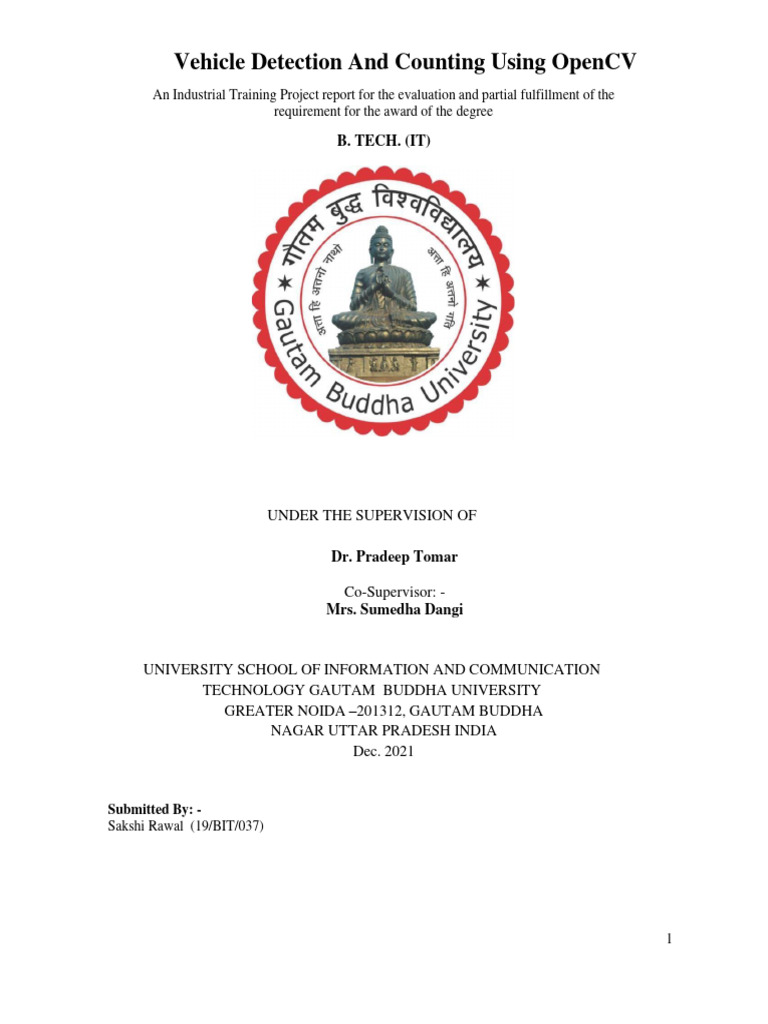 Vehicle Detection and Counting Final | PDF | Computer Vision | Imaging