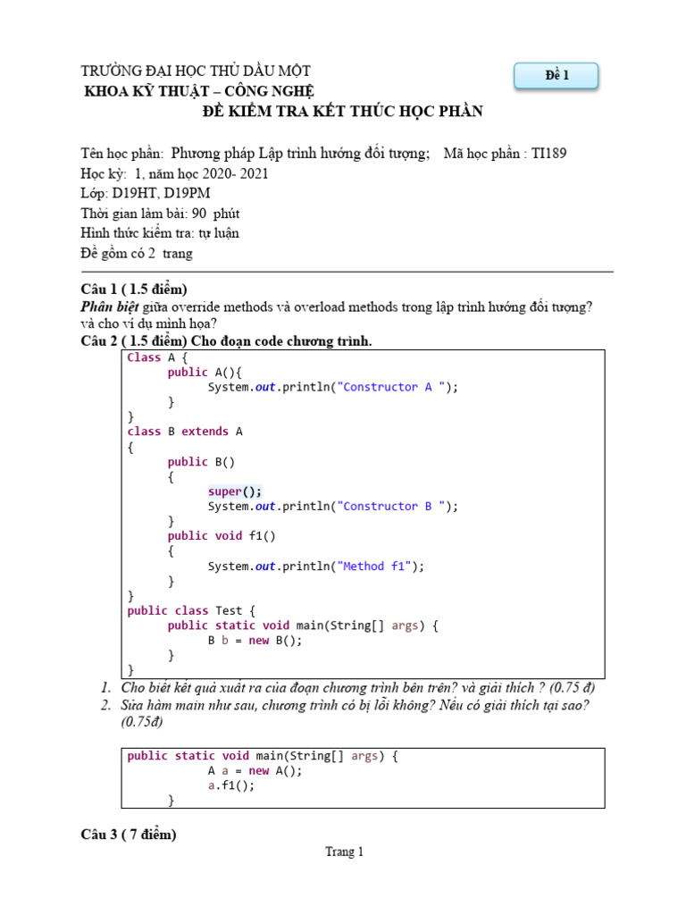 De1 PPLTHDT2020-2021 | PDF
