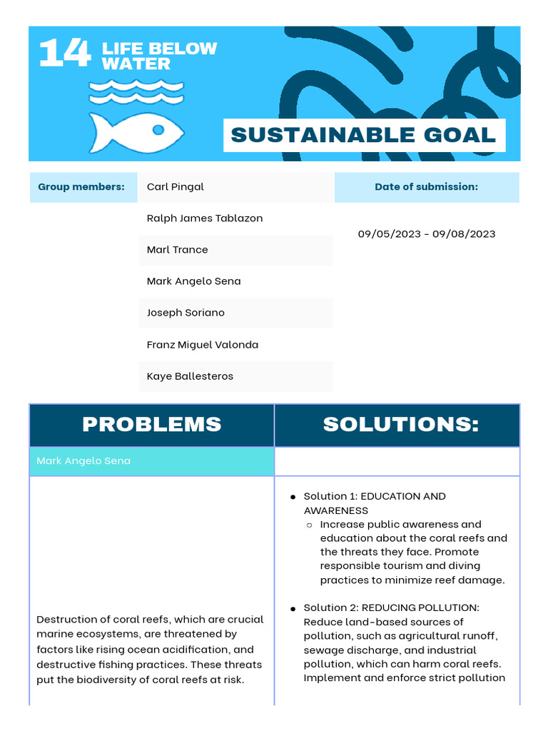 14_Life-below-water | PDF | Overfishing | Sustainability