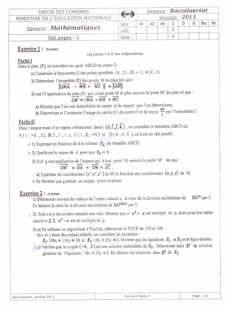 Bac 2013 C | PDF