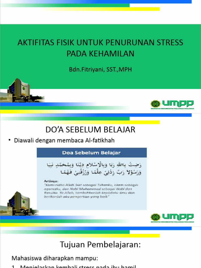Aktivitas Dan Latihan Untuk Mengurangi Stress | PDF
