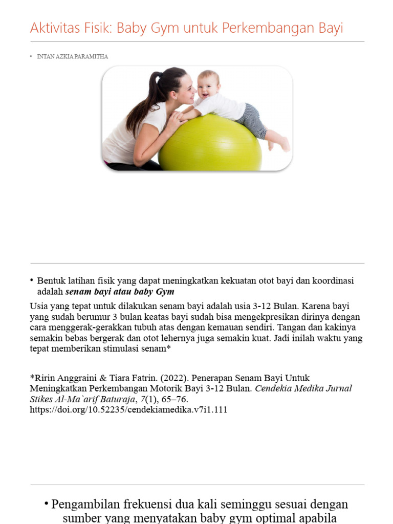Aktivitas Fisik - Baby Gym Untuk Perkembangan Bayi | PDF