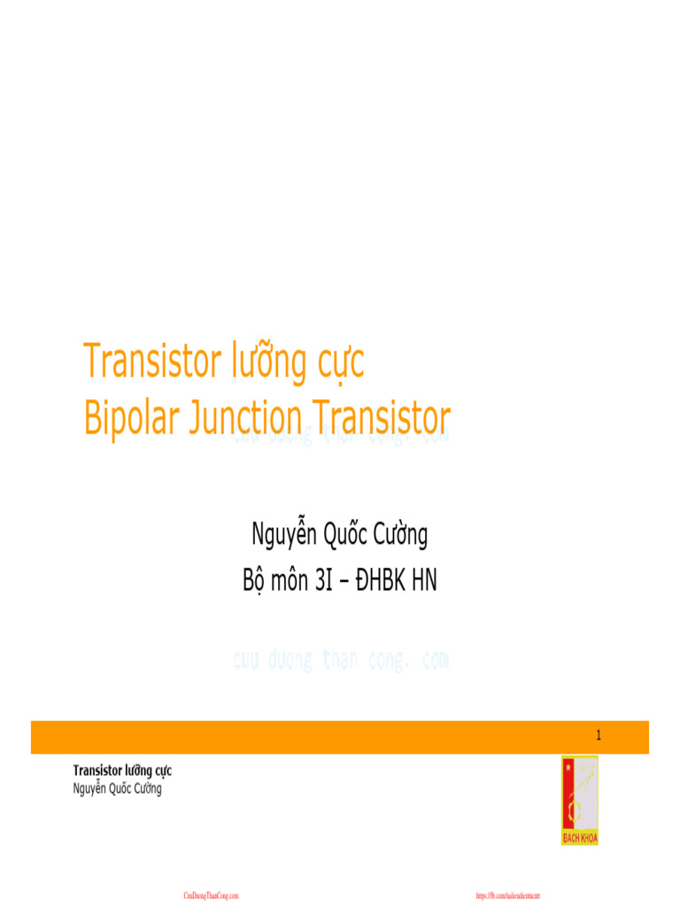 Mach Dien Tu Nguyen Quoc Cuong DT BJT (Cuuduongthancong - Com) | PDF