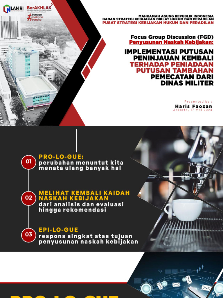 Haris Faozan - Handout Presentation V2 - Penyusunan Naskah Kebijakan - Implementasi Putusan | PDF