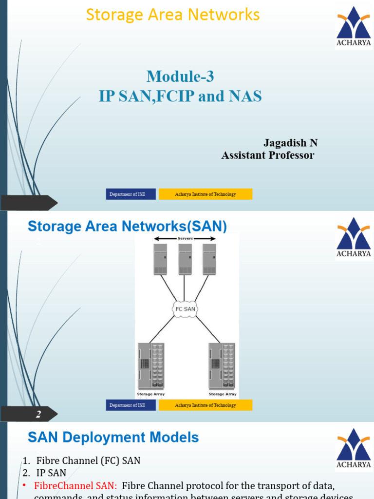 Module 3 - IP SAN - FCIP and NAS - PPT (Updated) 2023 24 | PDF | Computer Network | Internet ...