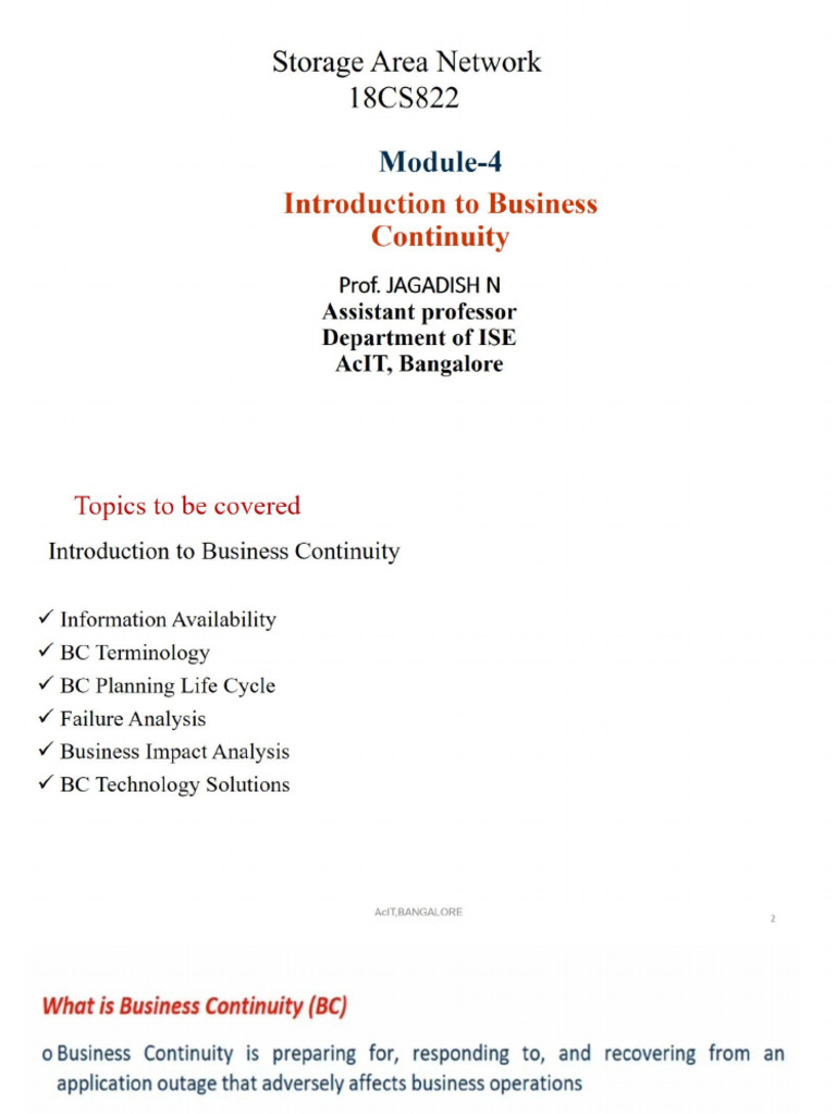 Module 4 - Introduction To Businees Continuity - PPT (Updated) 2023 24 ...