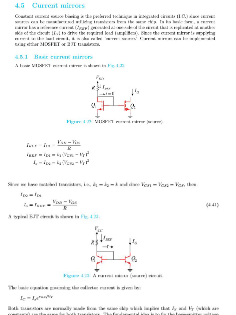 Current Mirror | PDF