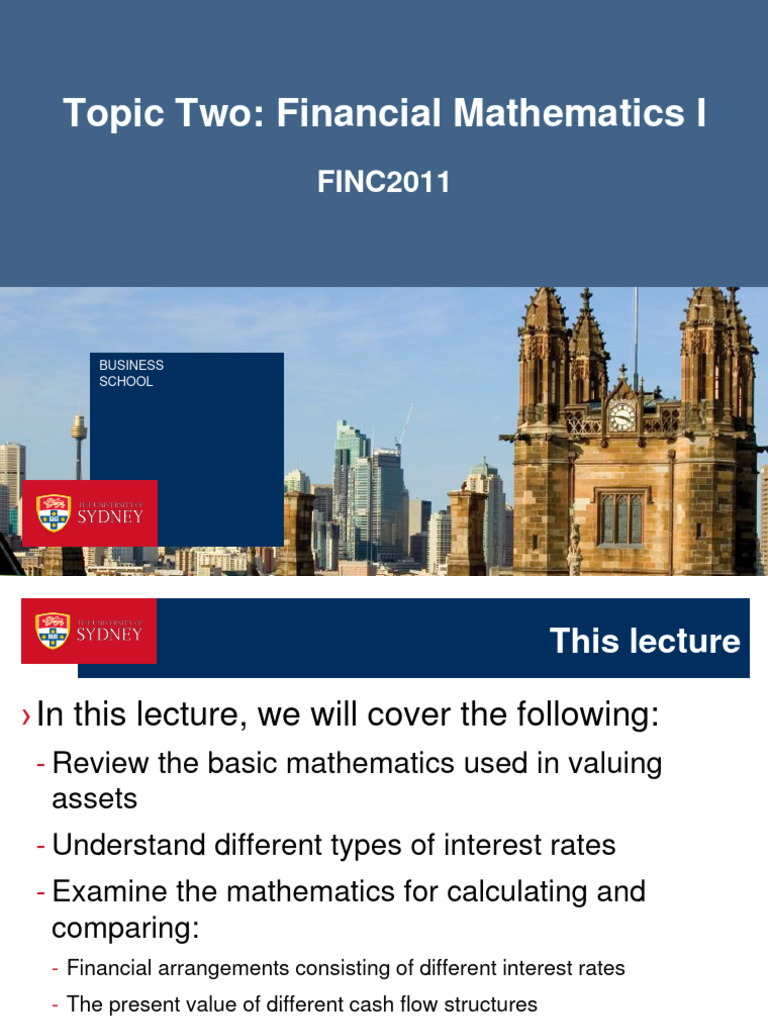 FINC2011 2022S2 Week2 Financial Mathematics I | PDF | Interest ...