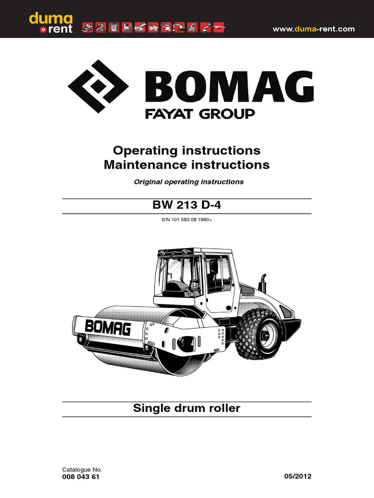 Operating Instructions Maintenance Instructions | PDF | Screw ...