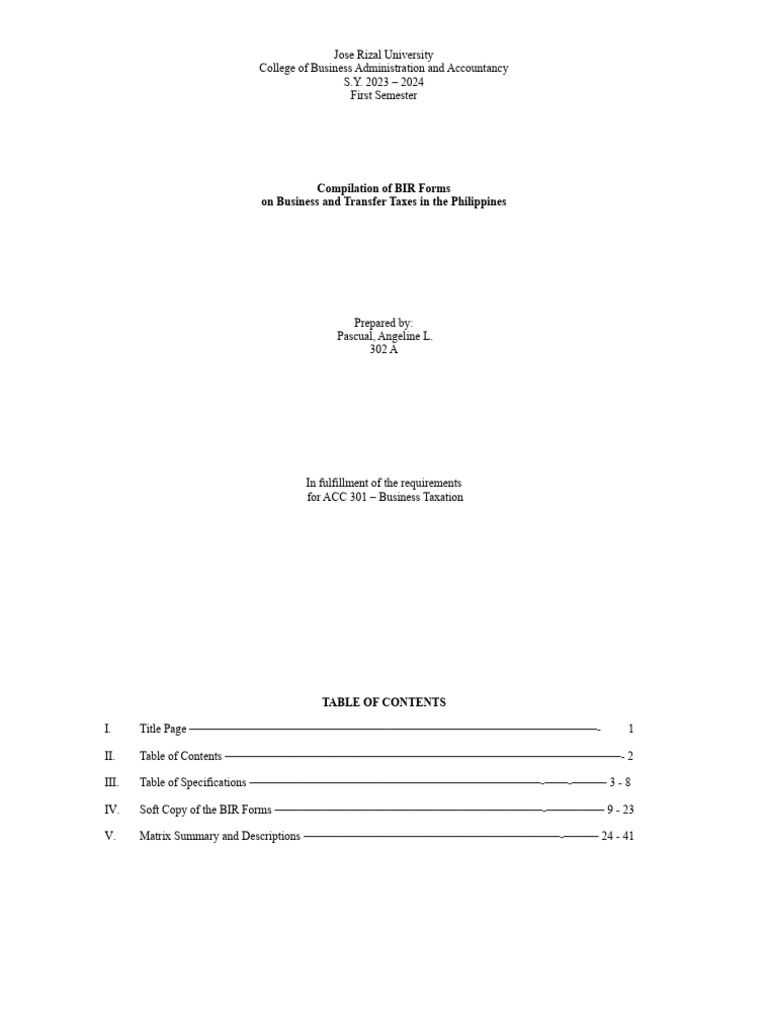 Bir Forms Compilation | Download Free PDF | Stocks | Value Added Tax
